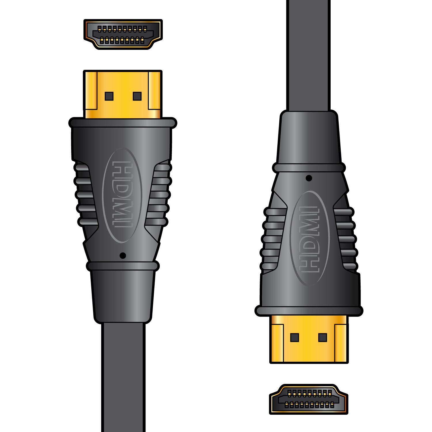 High Quality 4K Ready HDMI Leads - Plug to Plug