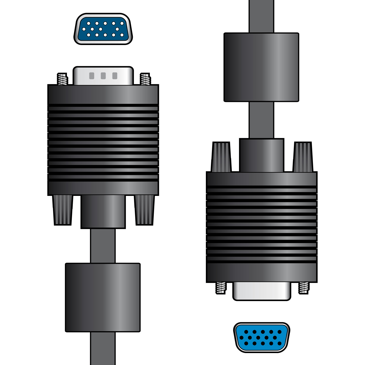 VGA Plug to Plug Leads